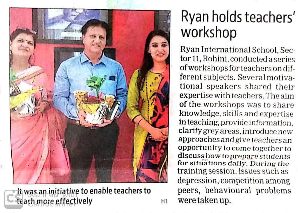 News - Ryan International School, Rohini Sector-11, H3