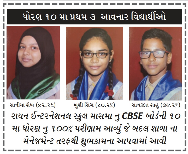News - Ryan International School Masma, Surat